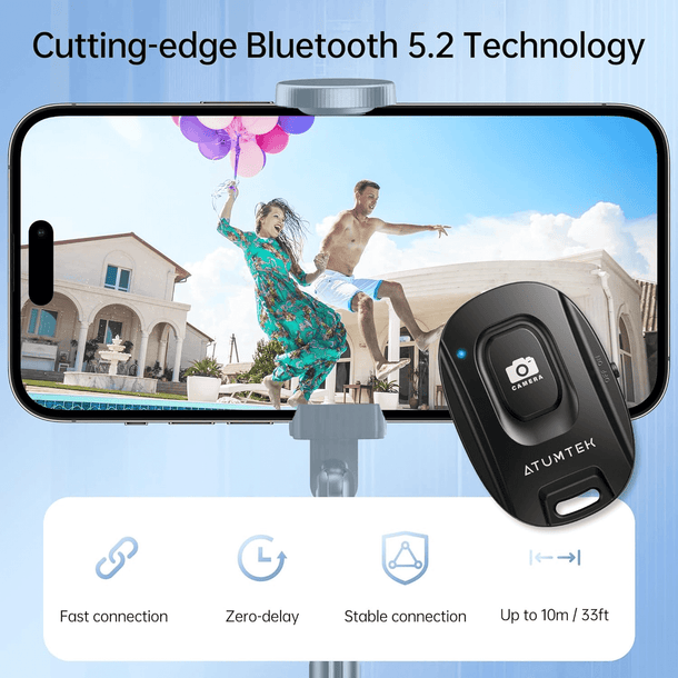 Bluetooth Selfie Remote Control - Capture Photos & Videos Easily