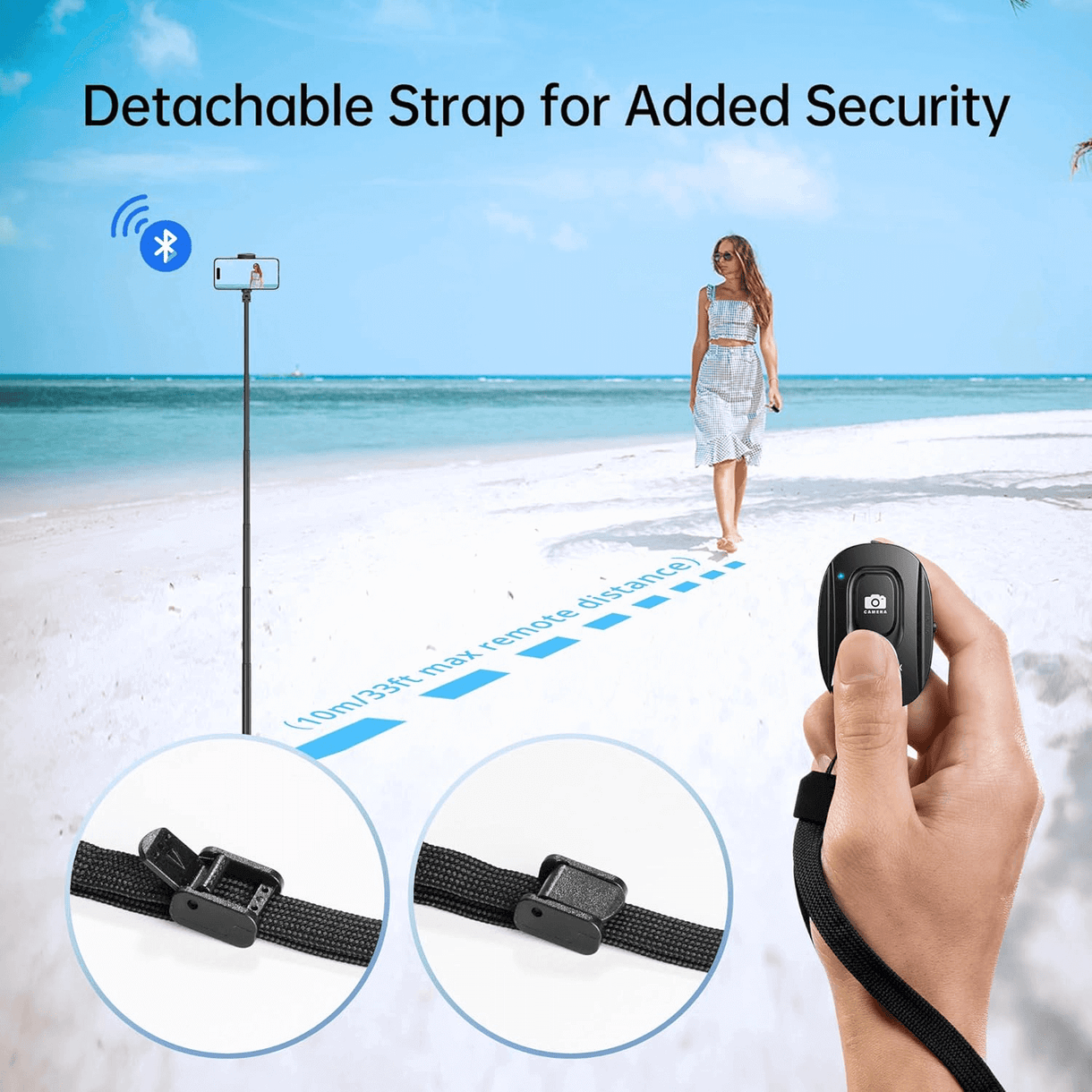 Bluetooth Selfie Remote Control - Capture Photos & Videos Easily